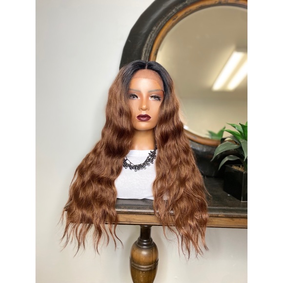 E Beauty Wig | Hair | Jaylen Long Brown Ombr Deep T Part Lace Front Wig ...